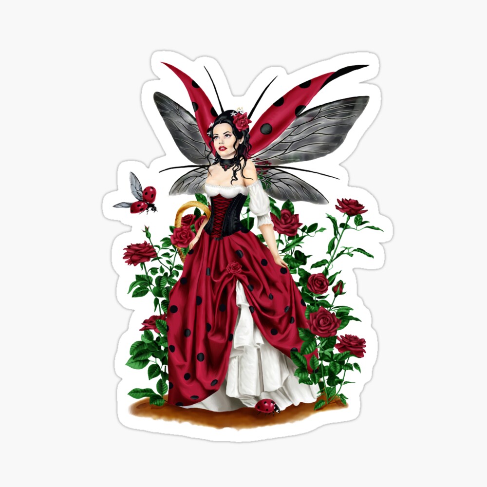 Ladybug Fairy Vinyl Sticker – Alison Spokes